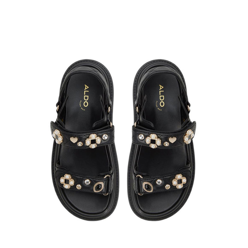 Aldo รุ่น Gemima รองเท้าแตะฟุตเบด ผู้หญิง - สีดำ – Aldoshoes Thailand